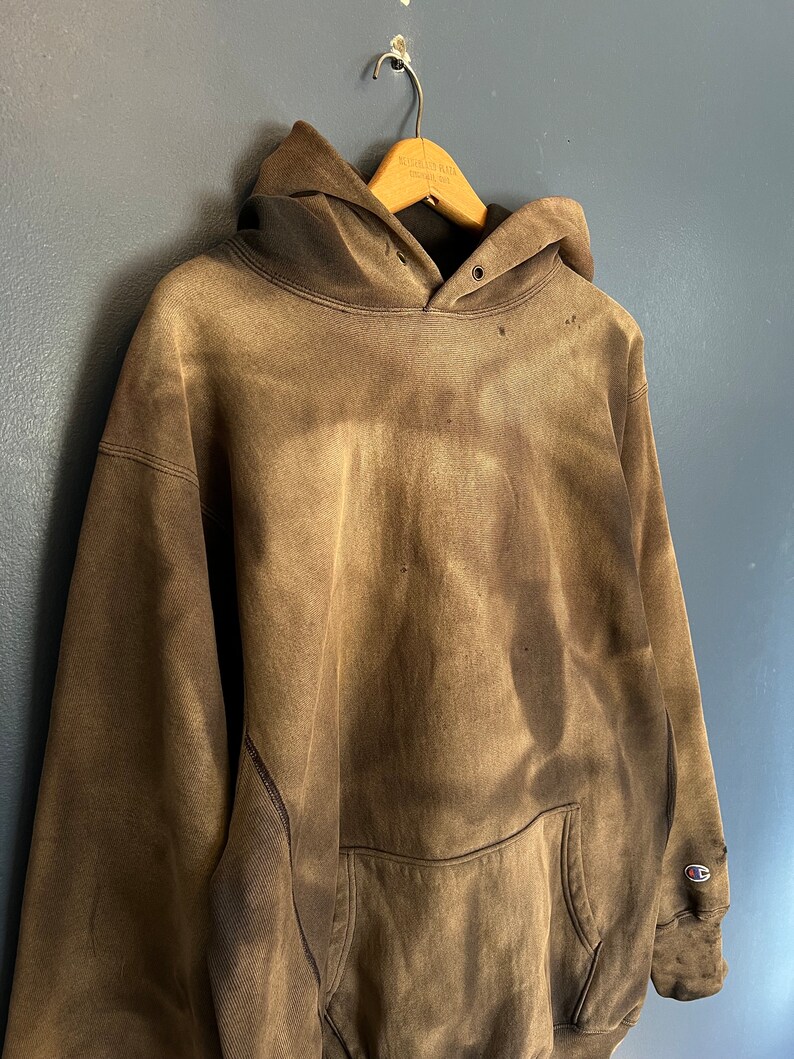 Vintage 90s Champion Reverse Weave Black Sun Fade Distressed Hoodie Size XXL USA Made - Etsy