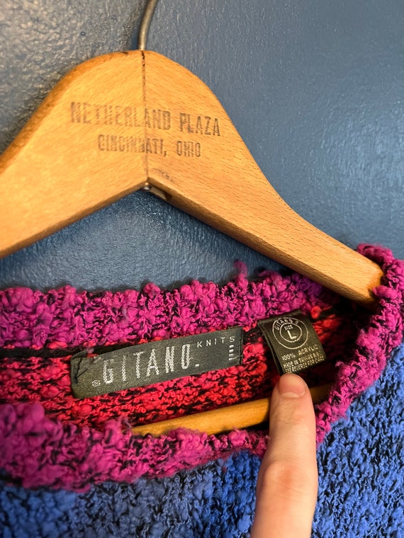 Vintage 90’s Gitano Knits Color Block Sweater Size La… - Gem