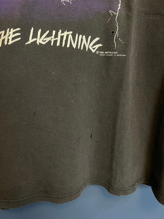 Vintage 1989 Metallica Ride The Lightning Band Tee Si… - Gem