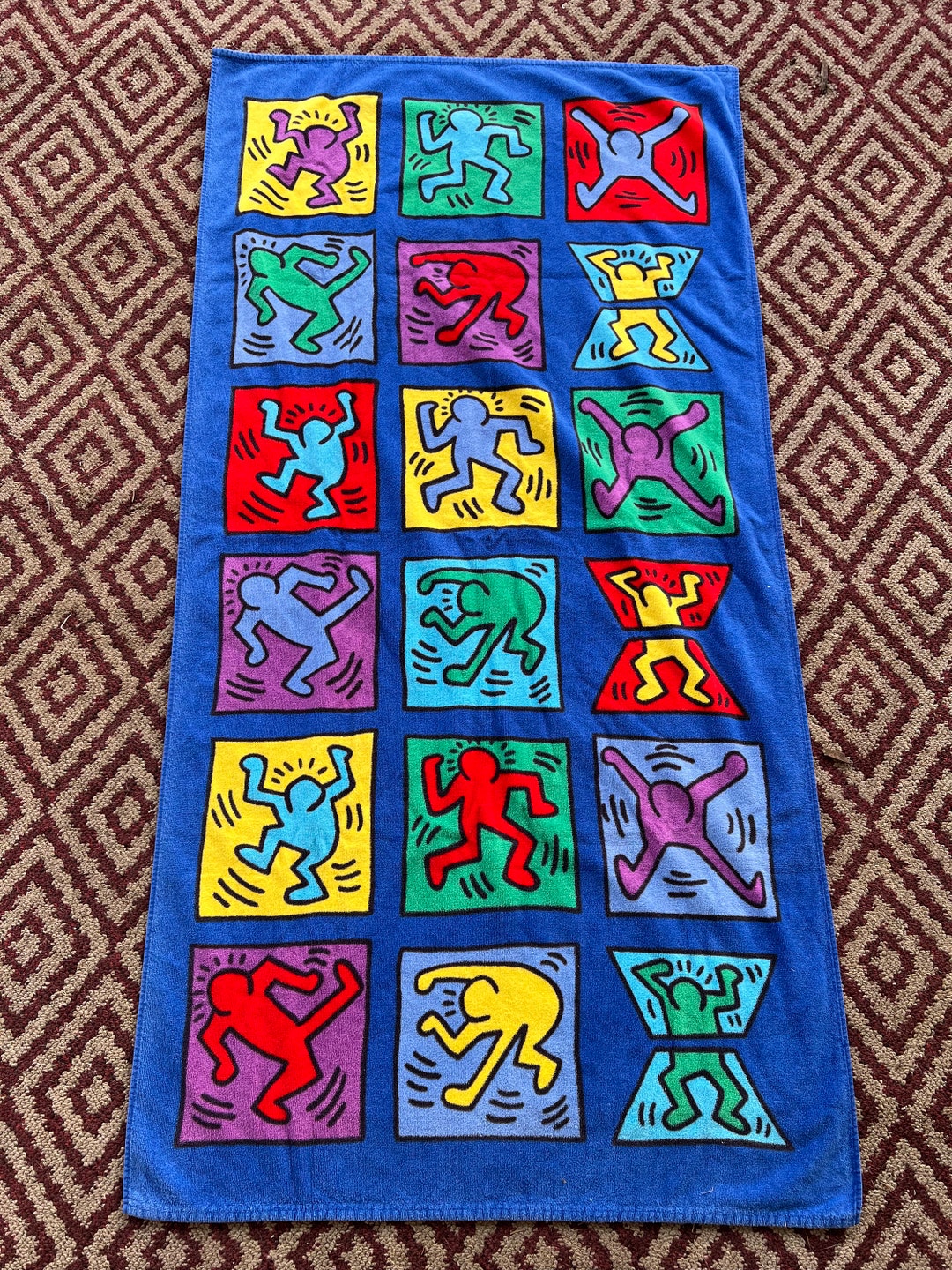 Vintage 1982 Keith Haring Pop Shop Graphic Towel - Etsy