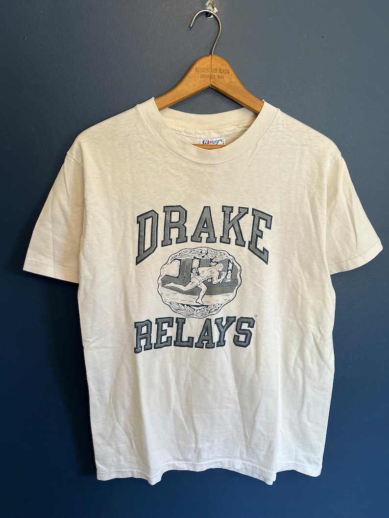 Vintage 80s Drake Relays College Tee Size Medium - Etsy