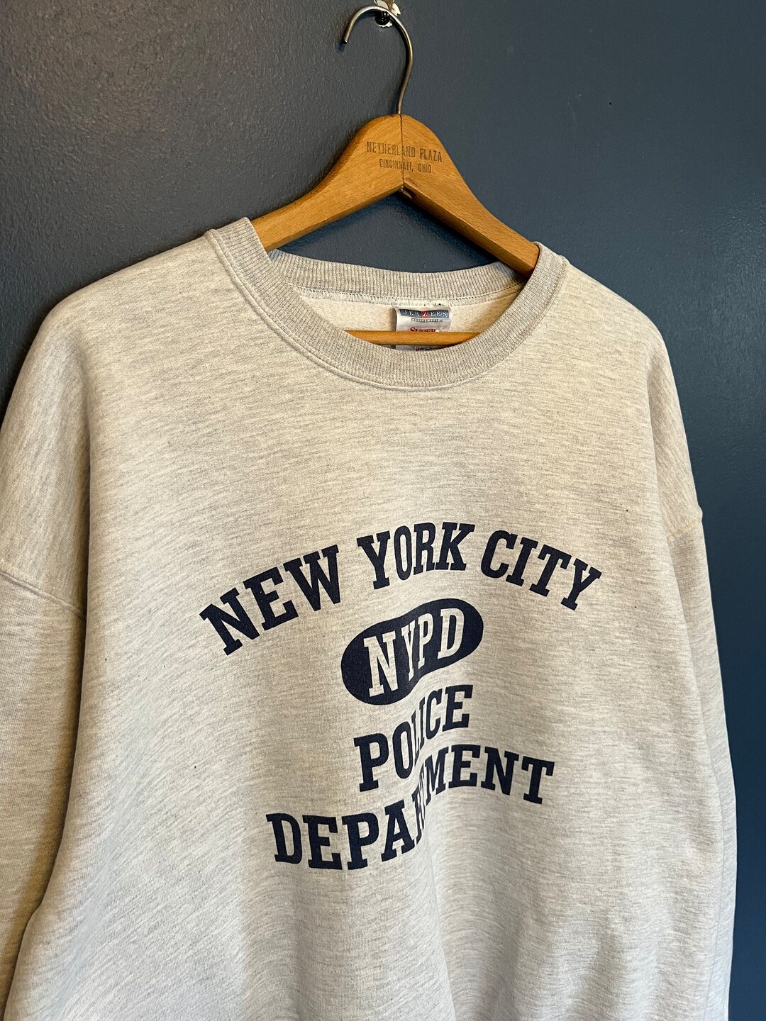 Vintage Y2K NYPD Police Grey Crewneck Size XL - Etsy