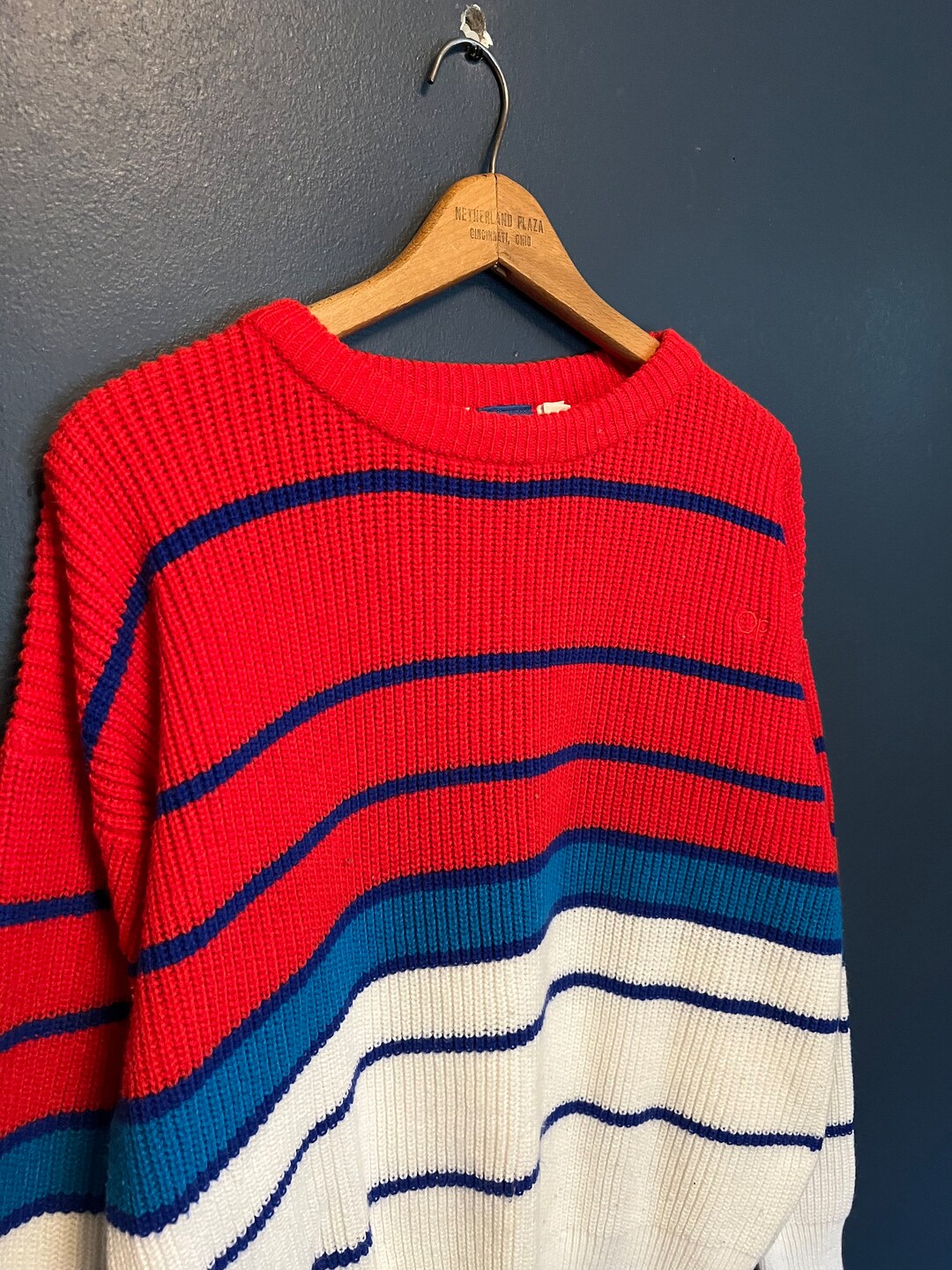 Vintage 90s Ocean Pacific Knit Stripe Sweater Size Medium Etsy