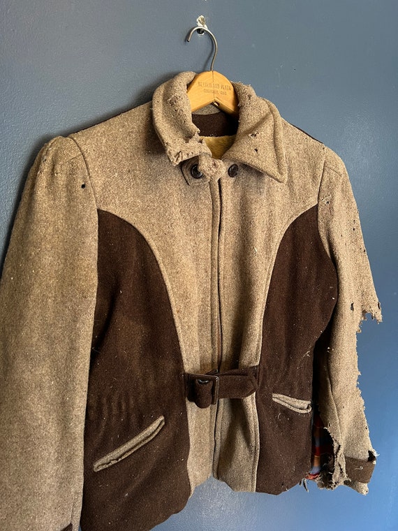 1930s 40s Chinstrap Workwear Shirt Depression WPA Era - Gem