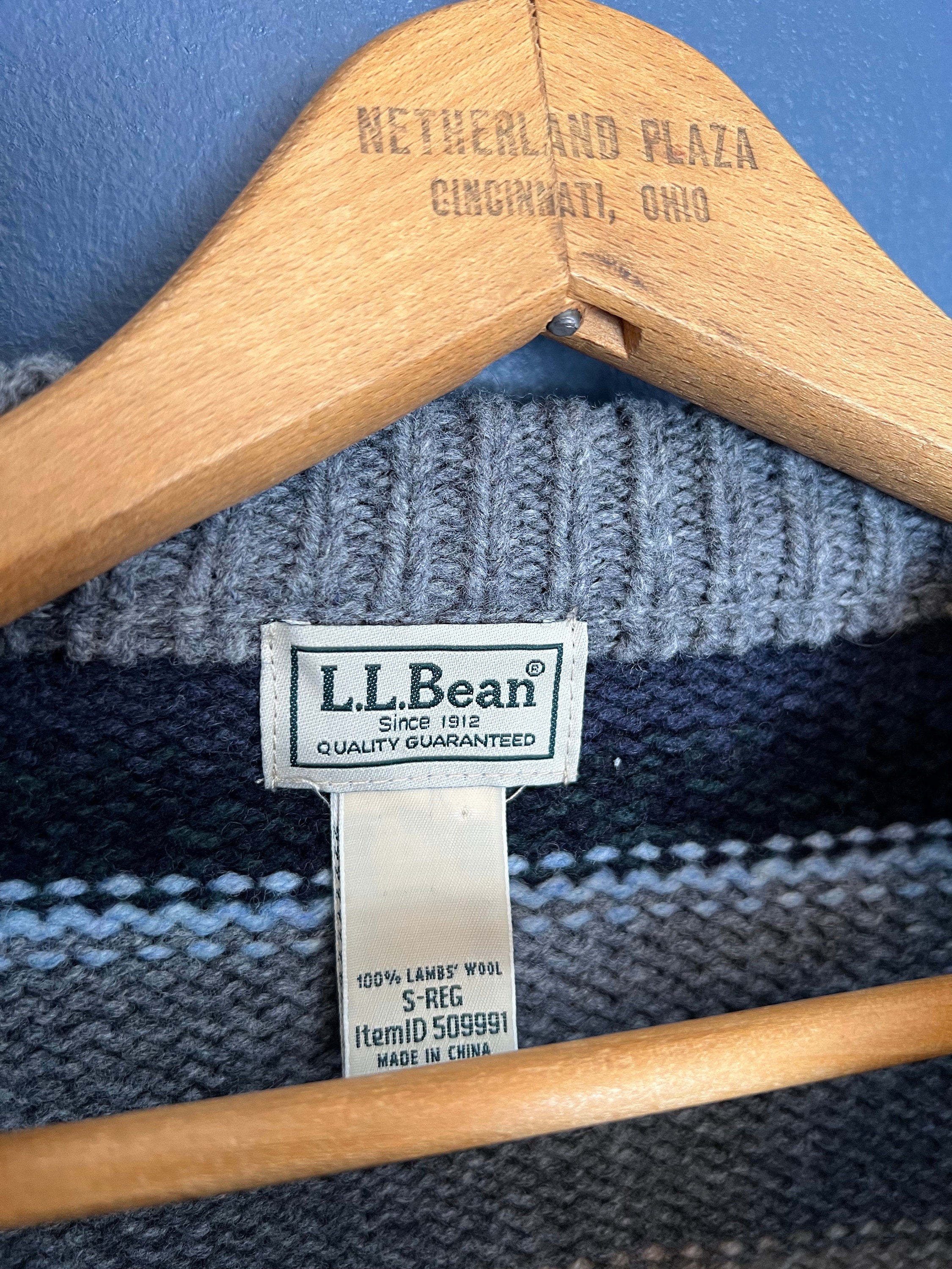 Vintage Y2K LL Bean Knit Wool Stripe Sweater Size Small - Etsy