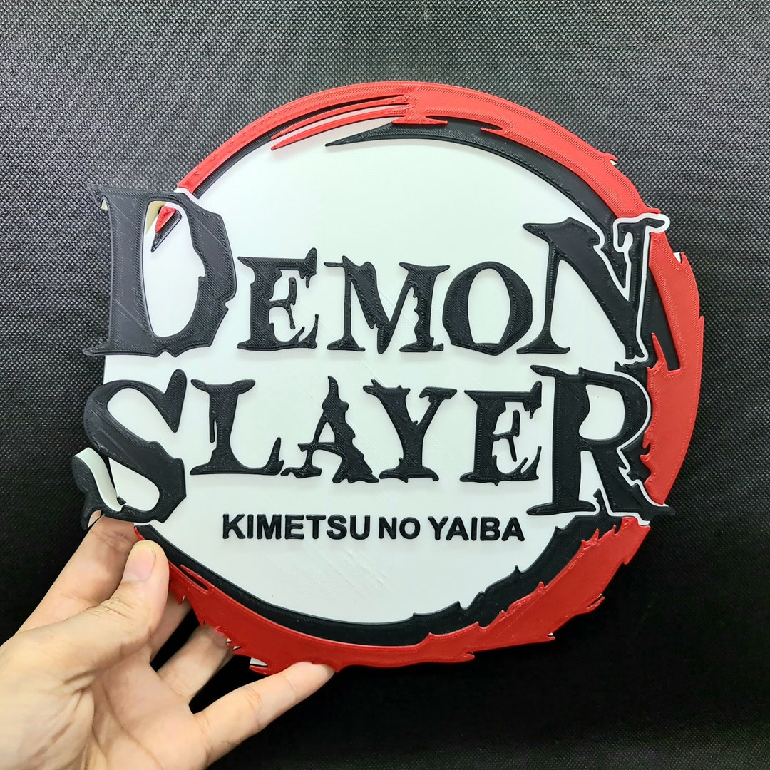 3D Demon Slayer Logo Kimetsu No Yaiba - Etsy