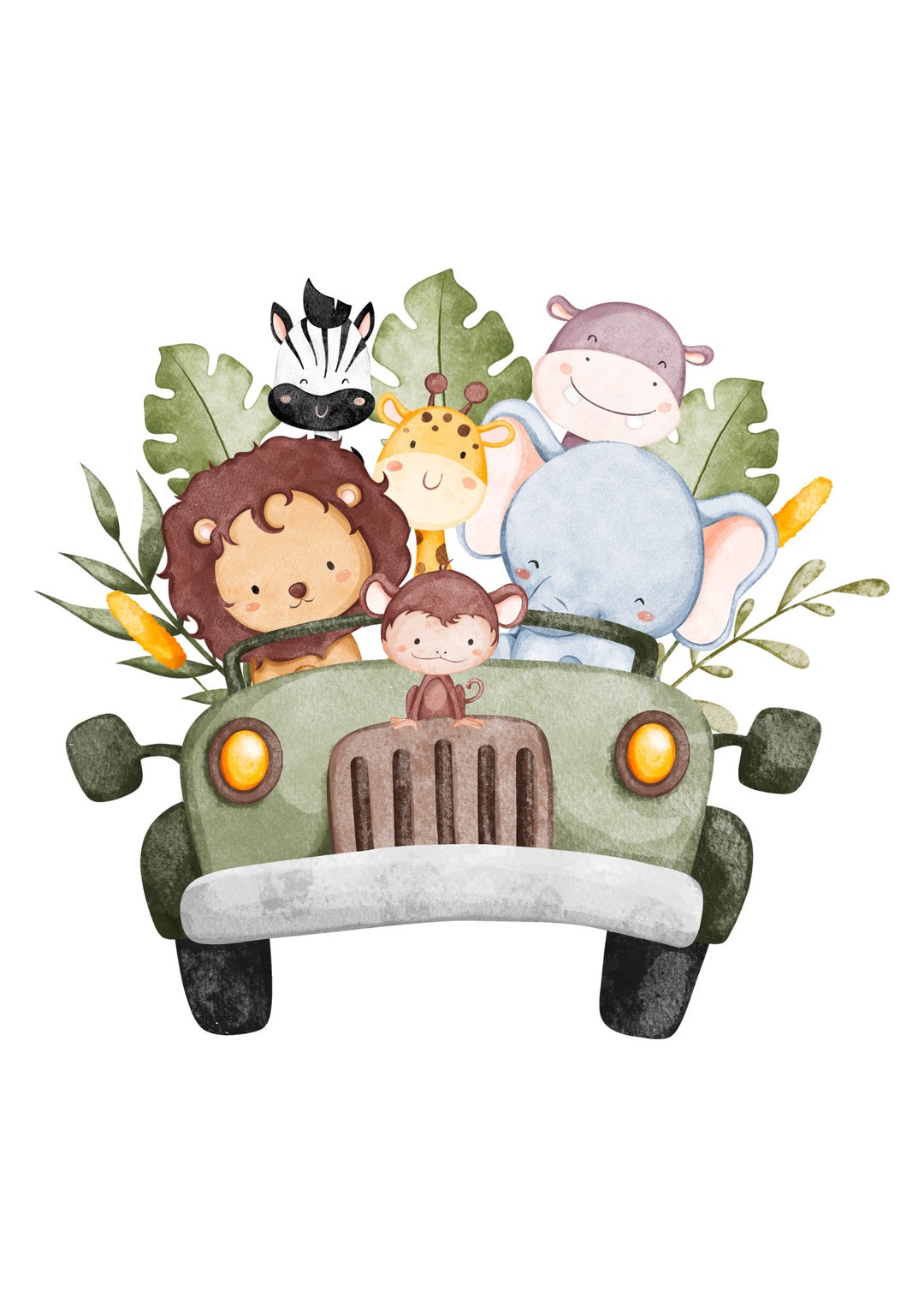 Printable Stickers Jungle Animals - Etsy