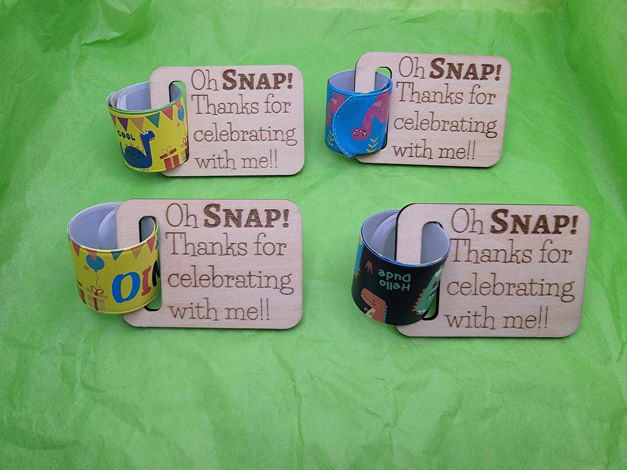 Custom Slap Bracelet Birthday Party Favors With Cute Sayings - Etsy