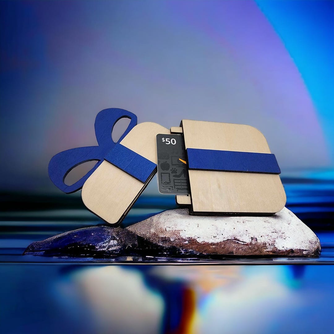 Wooden Gift Card Holder Gift Box - Etsy