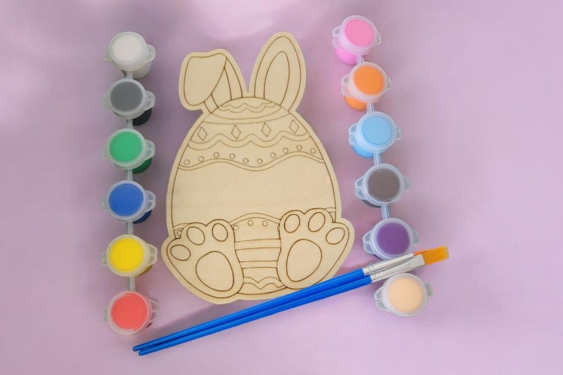 Wooden Easter Paint Kit/ Easter Basket/ Easter Gifts - Etsy