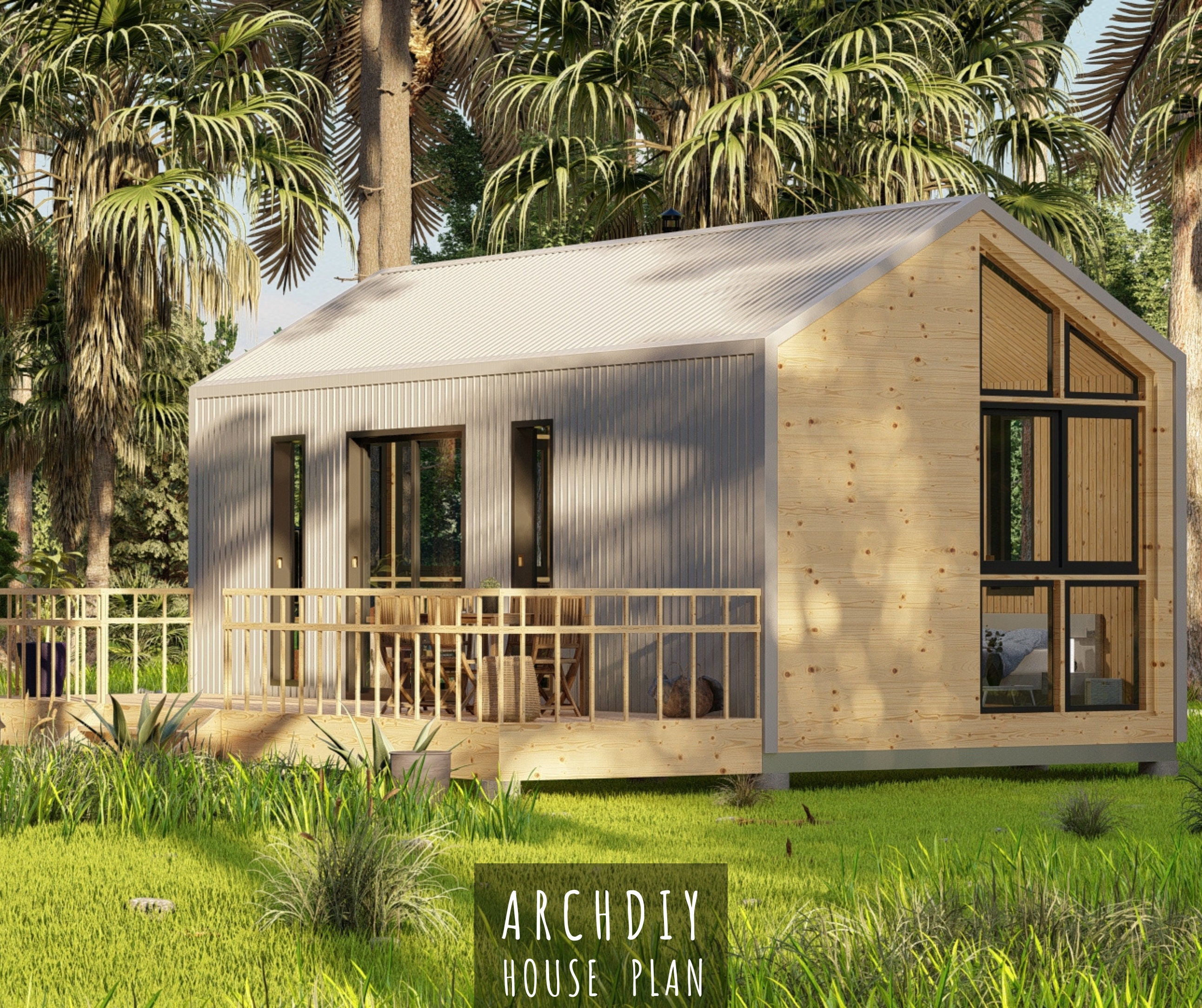 Tropical Tiny House Plan Cottage