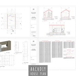 Modern Pentagon Tiny House Plan: 12x23 DIY Cabin Blueprints (digital ...