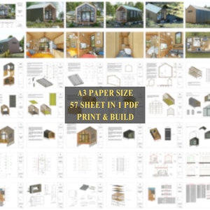 Tiny House Blueprints: 12x23 Pentagon Frame Cabin Plan (digital ...