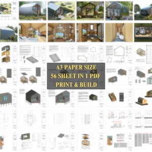 Modern Pentagon Tiny House Plan: 12x23 DIY Cabin Blueprints (digital ...