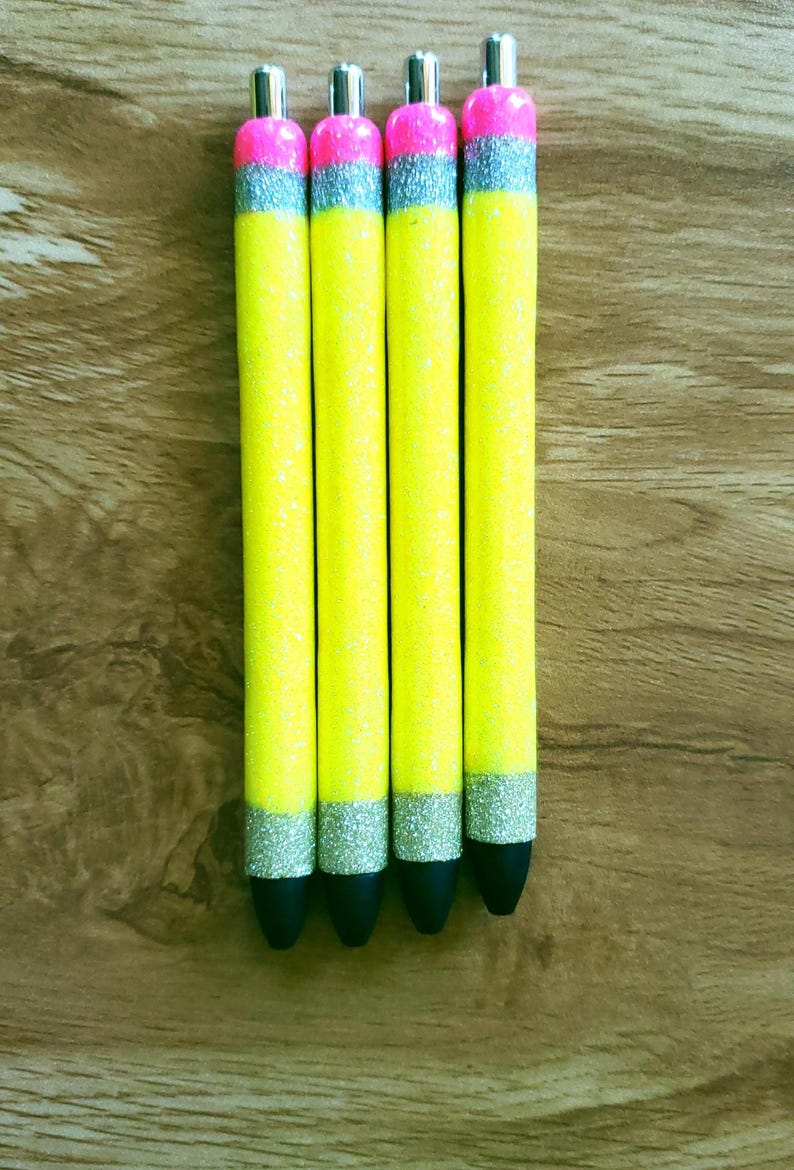 Glitter "pencil" Pen - Etsy