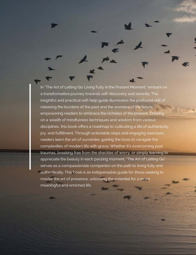The Art of Letting Go: Living Fully in the Present Moment Ebook - Etsy