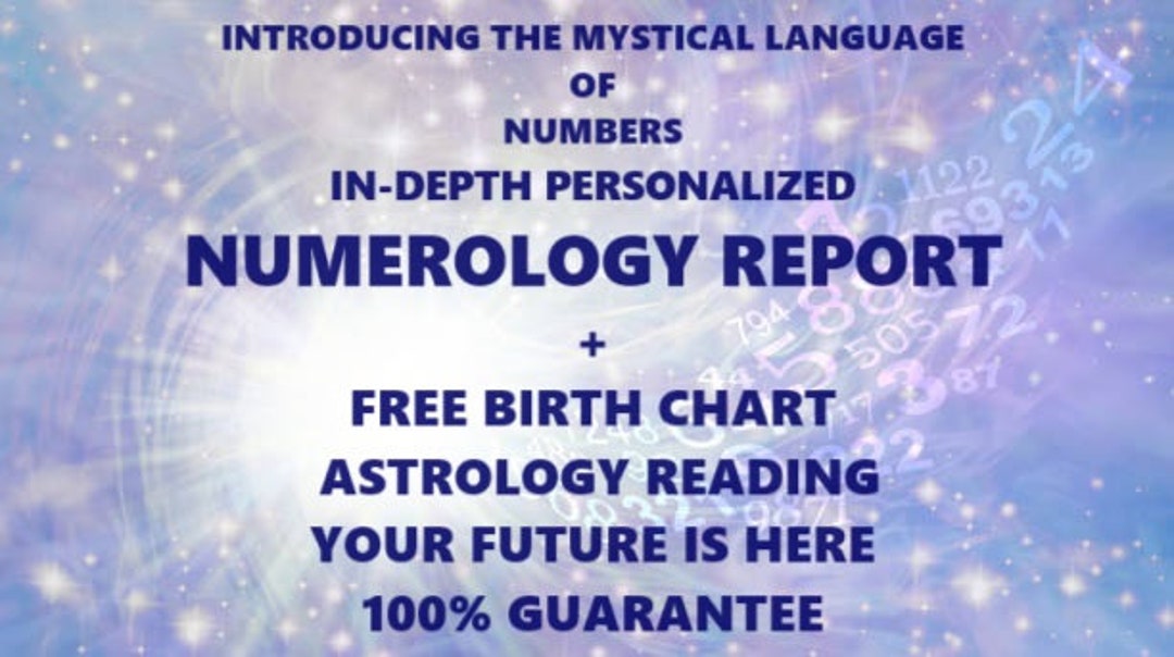 In-depth Personalized NUMEROLOGY REPORT, Natal Chart Astrology Reading ...