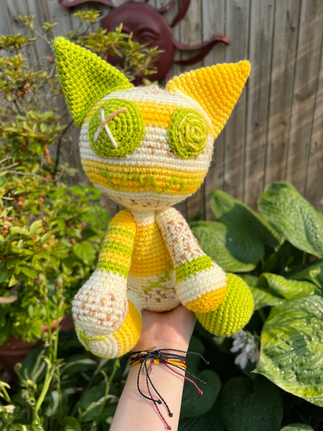 Crochet Banana Lemon Lime Zombie Cat Plushie | Handmade Stuffed Animal ...