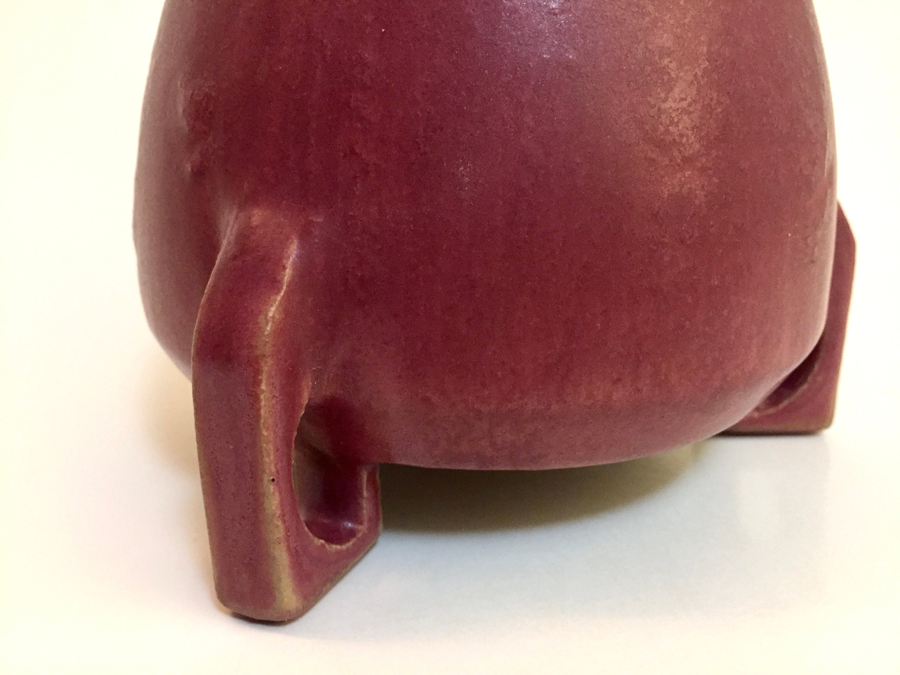 Fulper Three Handled Arts & Crafts Vase in Deep Mauve - Etsy