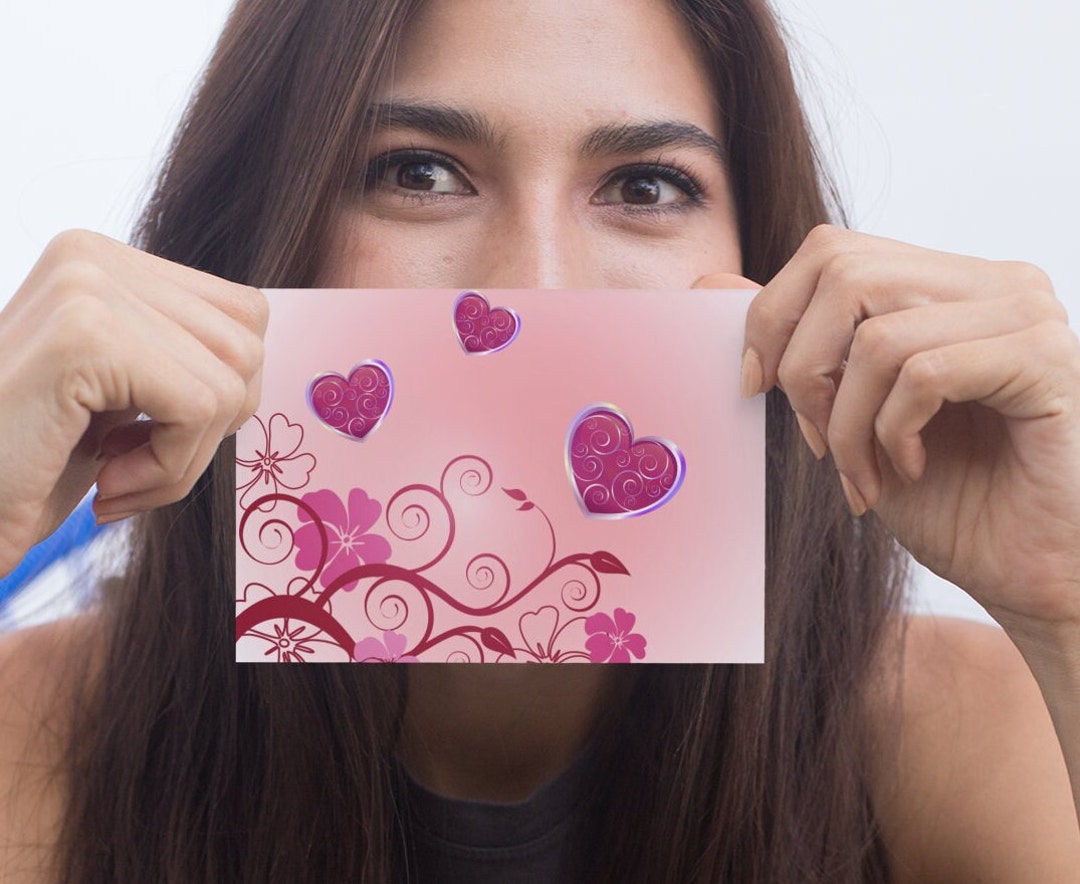 Customizable Hearts Valentines Day Card Romantic Sentiment Valentines