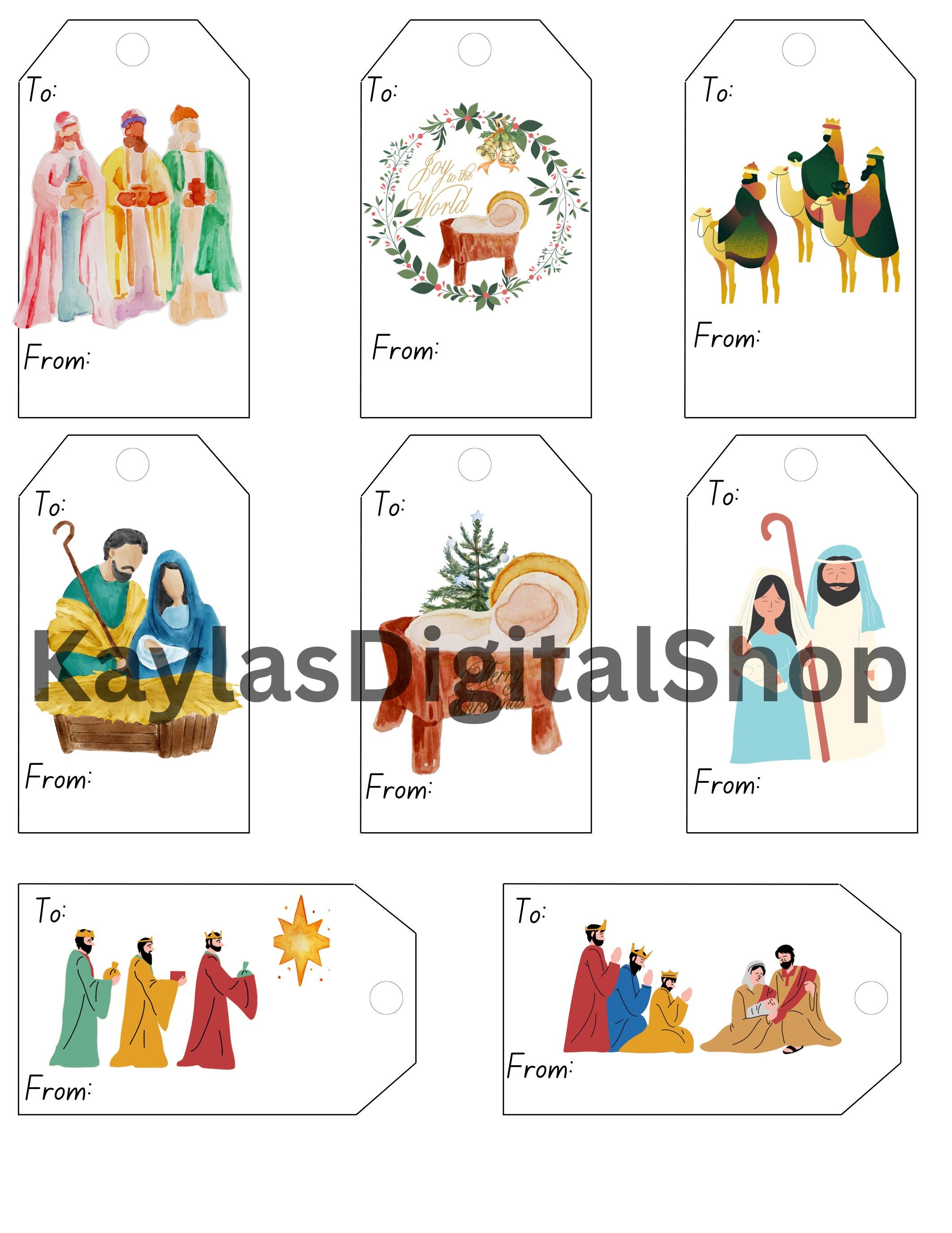 Christmas Gift Tags, Printable, Download, Christmas Story, Christian ...