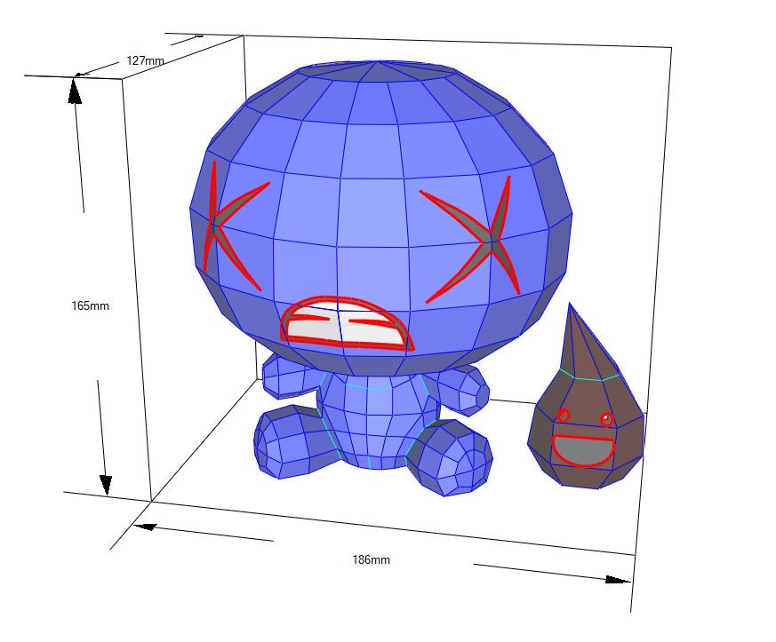Papercraft Template PDF DIY the Binding of Isaac Blue Baby Papercraft ...