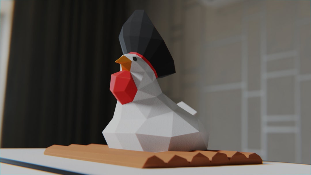 Papercraft Template PDF DIY Pirate Chicken on Raft Pirate Chicken on ...