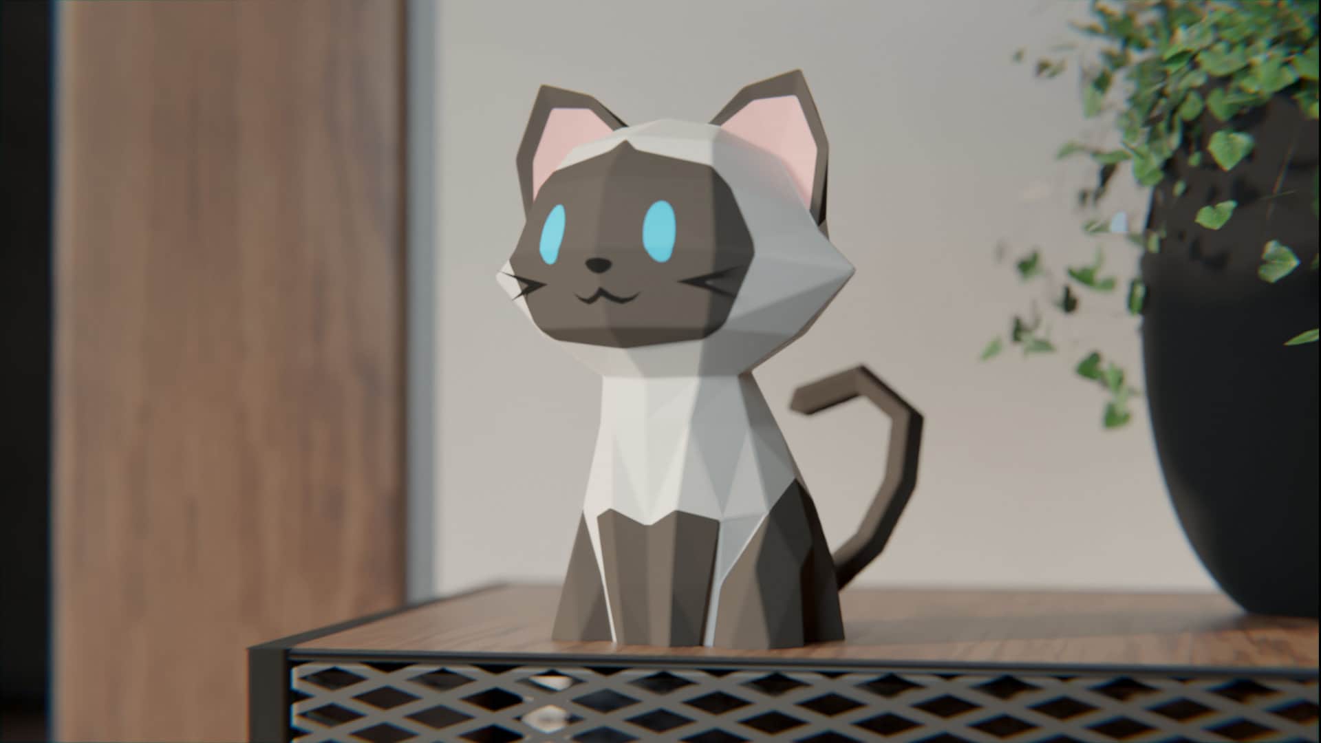 Papercraft Template PDF DIY - Siamese Cat - Papercraft Pattern - Interior Decoration - Cute ...