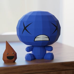 Plantilla Papercraft PDF DIY The Binding of Isaac Blue Baby Patrón ...