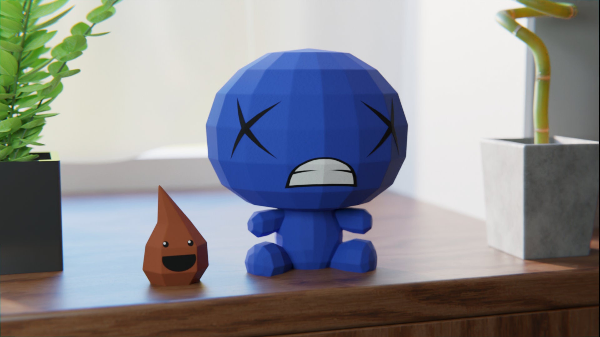 Papercraft Template PDF DIY the Binding of Isaac Blue Baby Papercraft ...