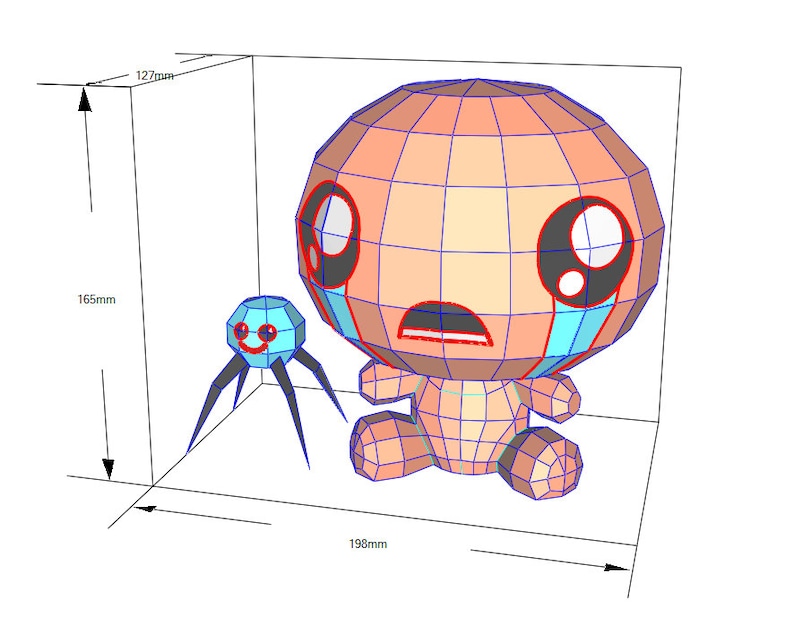 Papercraft Template PDF DIY - the Binding of Isaac - Isaac - Papercraft ...
