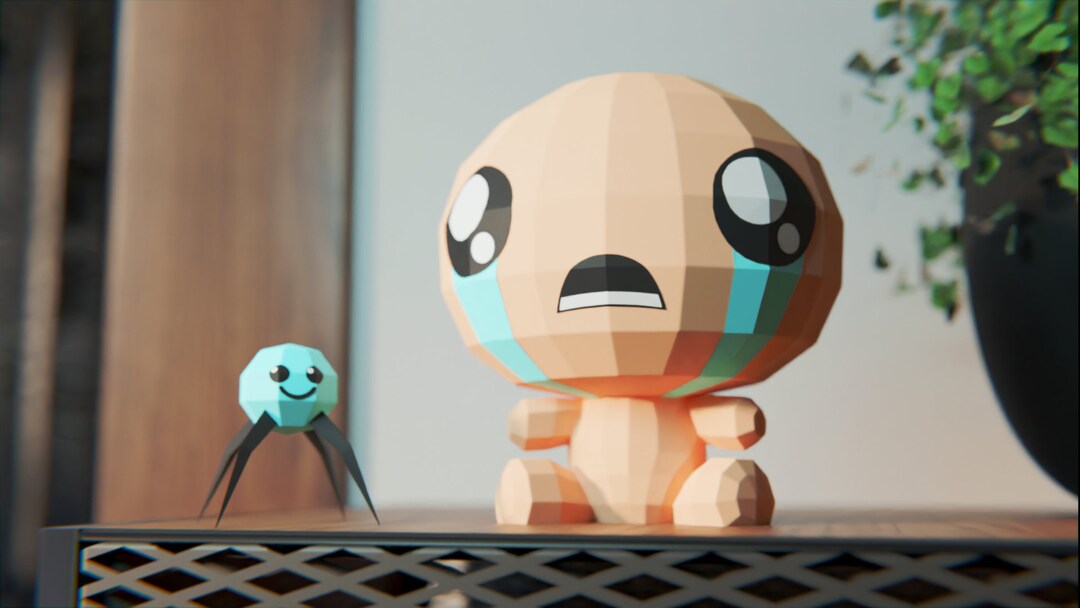 Papercraft Template PDF DIY the Binding of Isaac Isaac Papercraft ...