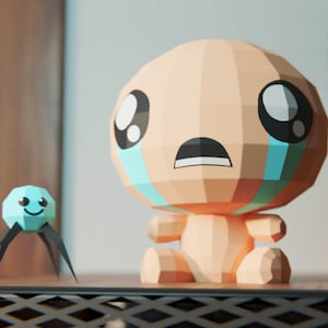 Papercraft Template PDF DIY - the Binding of Isaac - Isaac - Papercraft ...