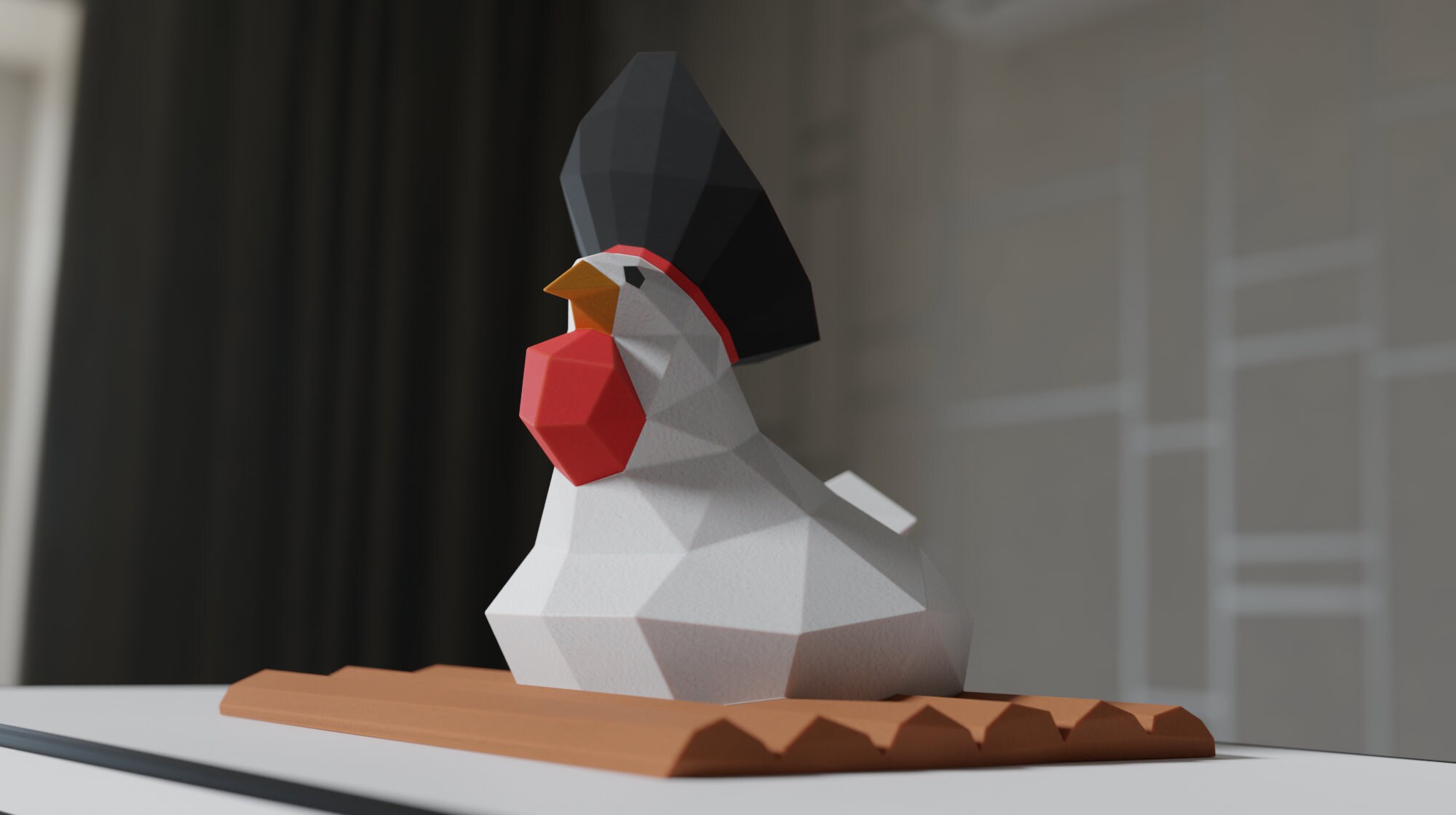 Papercraft Template DIY Pdf/svg/dxf Pirate Chicken on Raft - Etsy