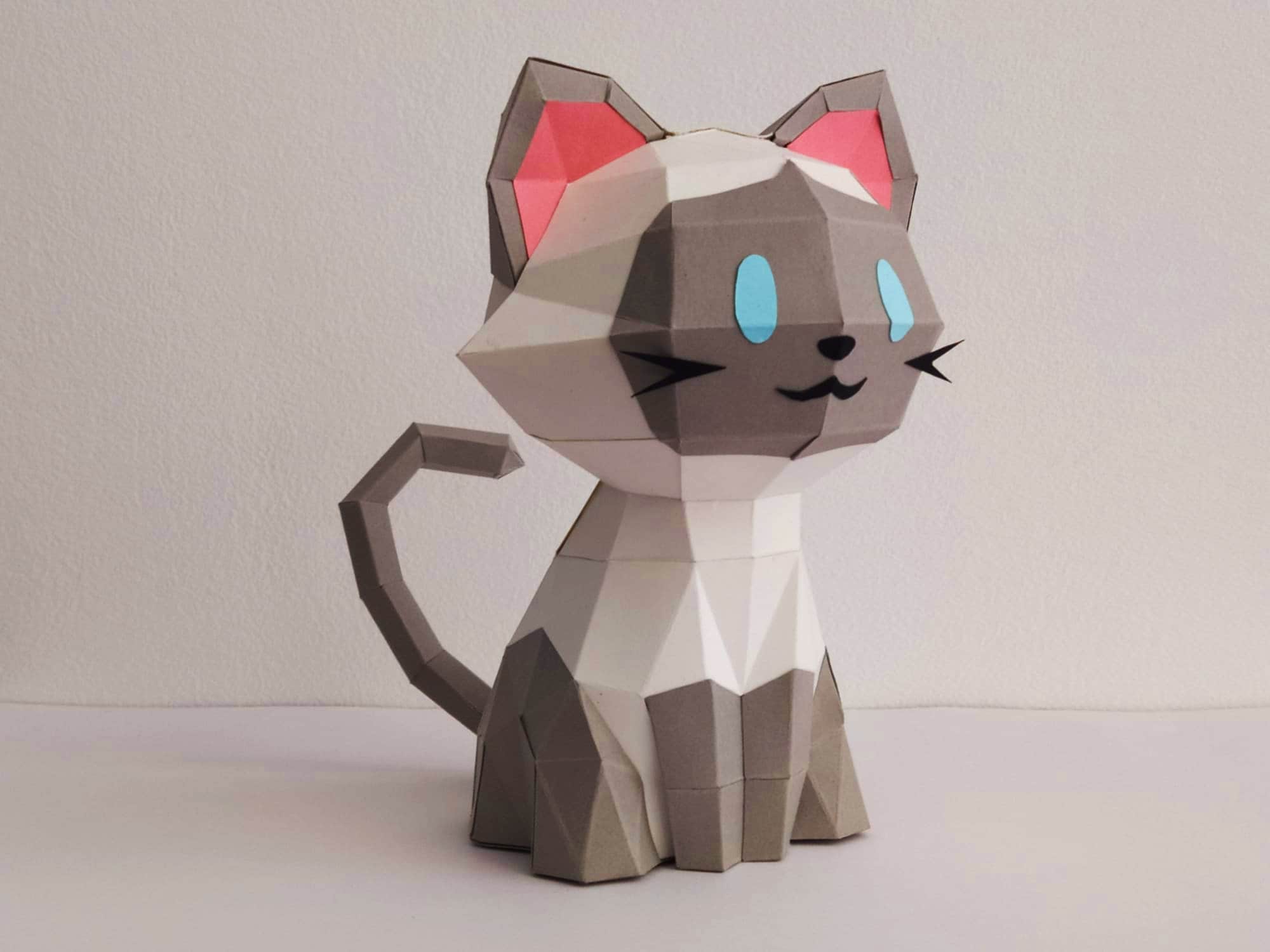 Papercraft Template PDF DIY - Siamese Cat - Papercraft Pattern ...