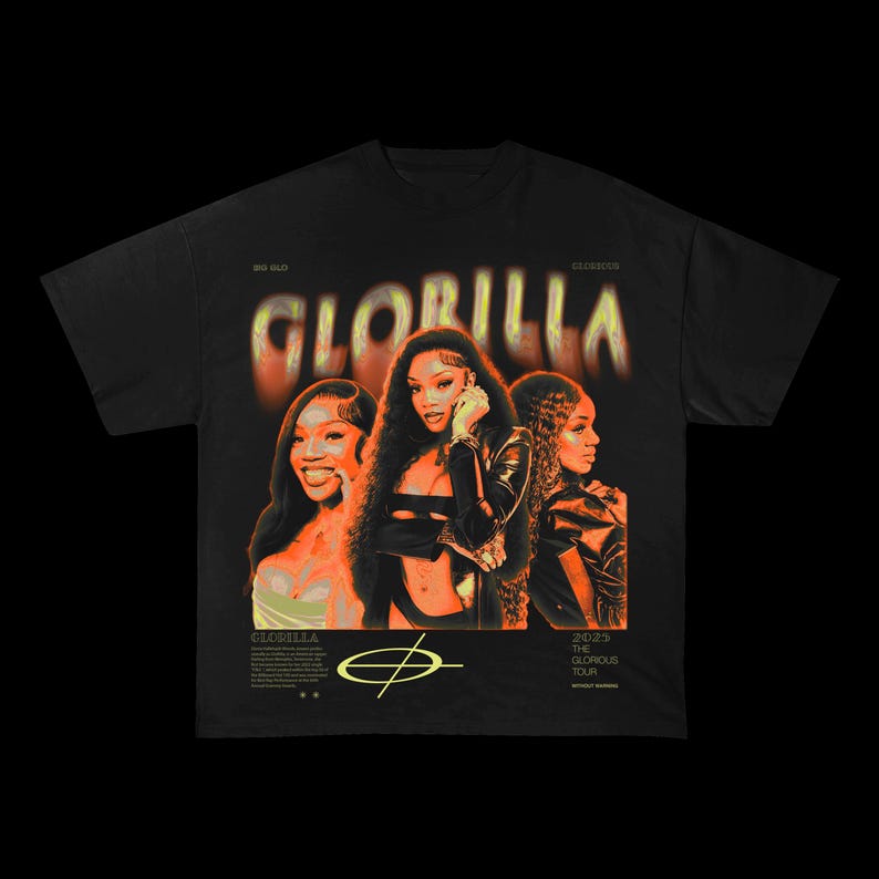 Glorilla PNG Shirt Design, T Shirt Design. PNG Digital 4500x5100 Px. Retro, 90s Vintage, Bootleg ...