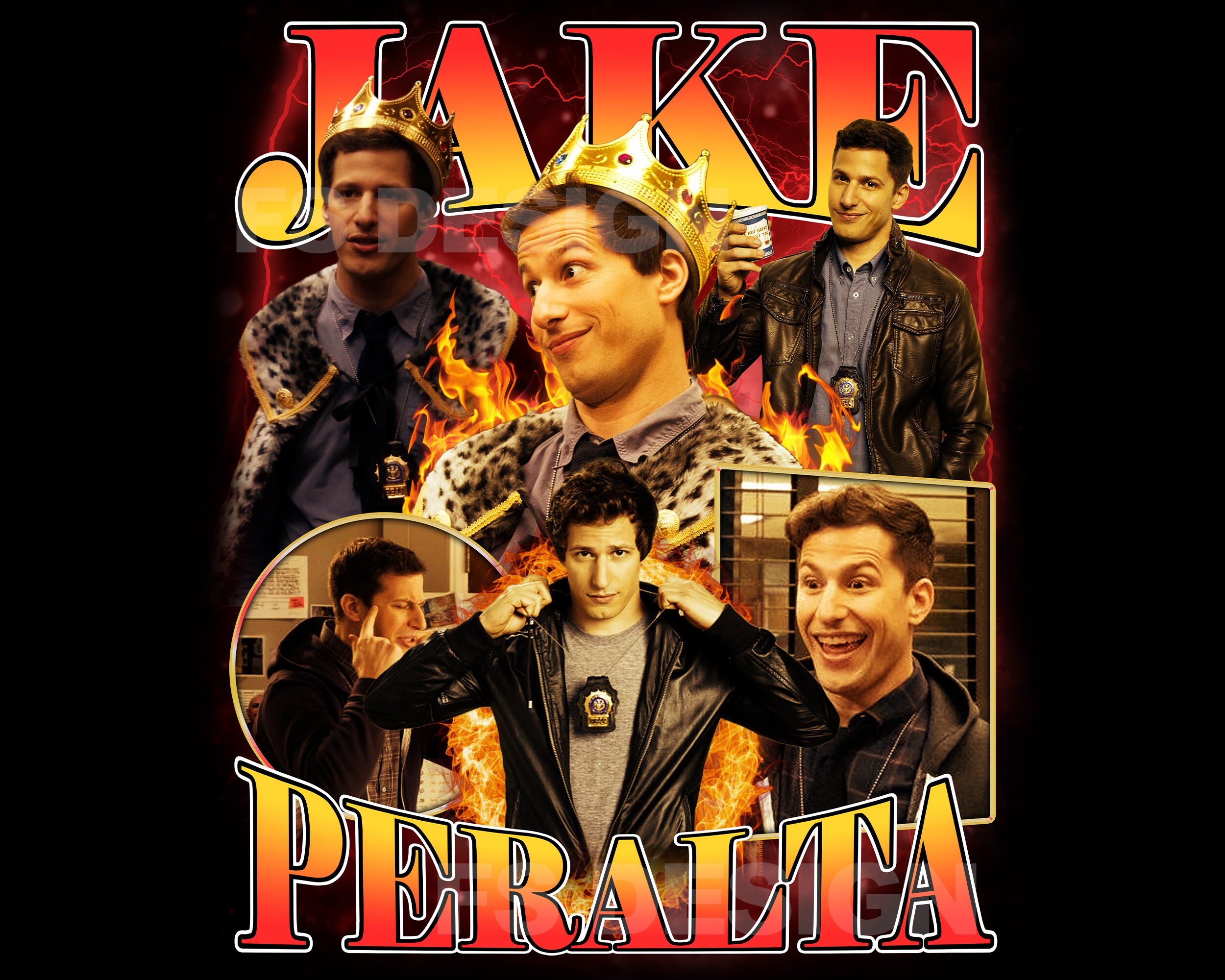 Jake Peralta Png , Ready to Print, Printable Design, Artist, 90s ...