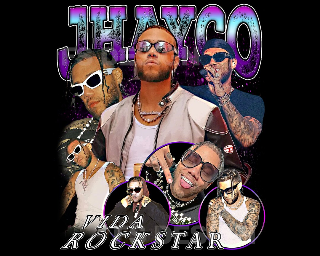 Jhayco Vida Rockstar Album Png File , Tshirt Design , Bootleg Tee ...