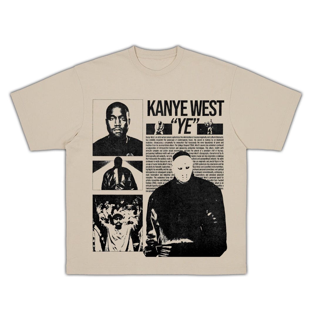 Kanye West Sand Shirt Vintage 90s Bootleg Graphic Style T-shirt, Kanye ...