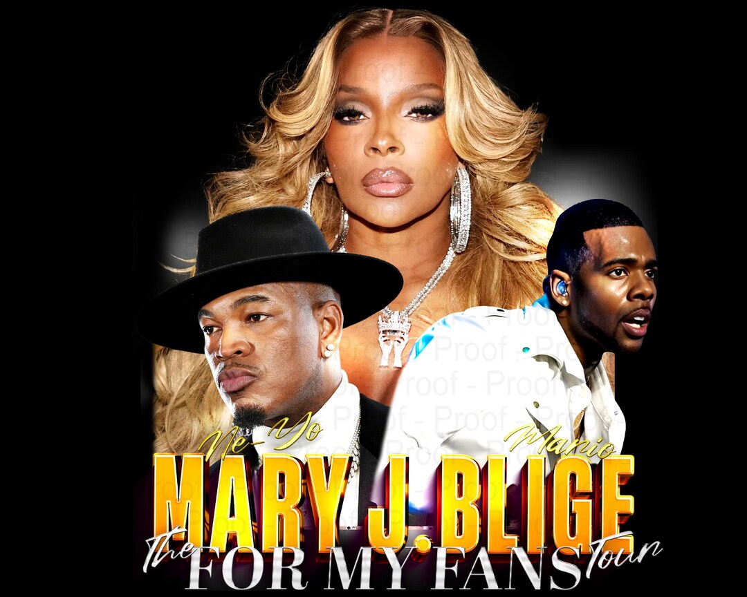 Mary J Blige Png,the Four My Fans Tour, Ne-yo and Mario PNG 300 Dpi - Etsy