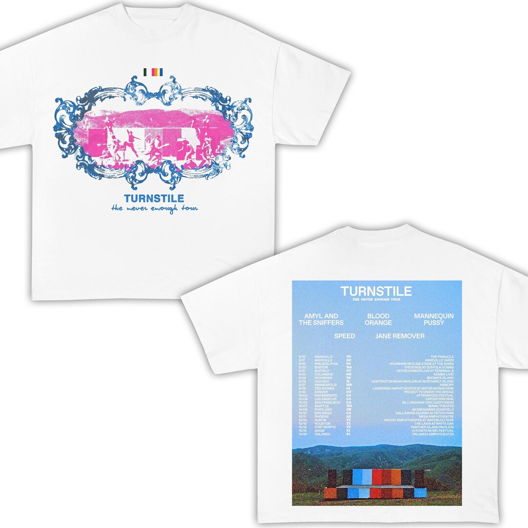 Turnstile Tour T-shirt - Rock Music Band Merch - Glow on Album Tee ...