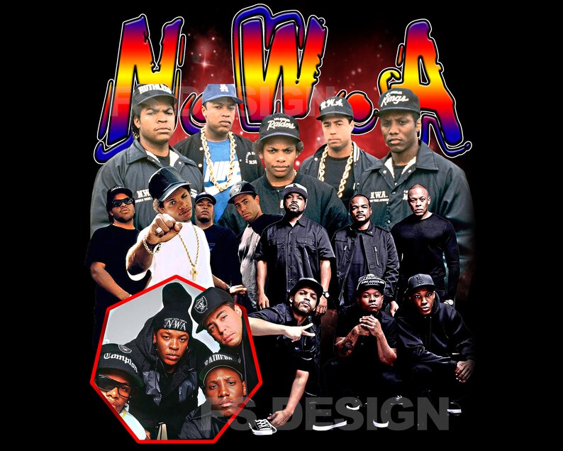 NWA Png , Ready to Print, Printable Design, Hiphop Artist, 90s, Rapper, Rap Tee Design, 300 Dpi ...