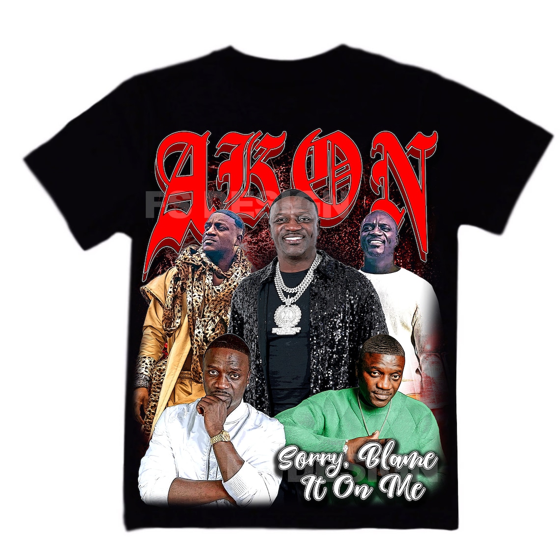 Akon Png / Shirt Design, Ready to Print, Bootleg T Shirt Design ...