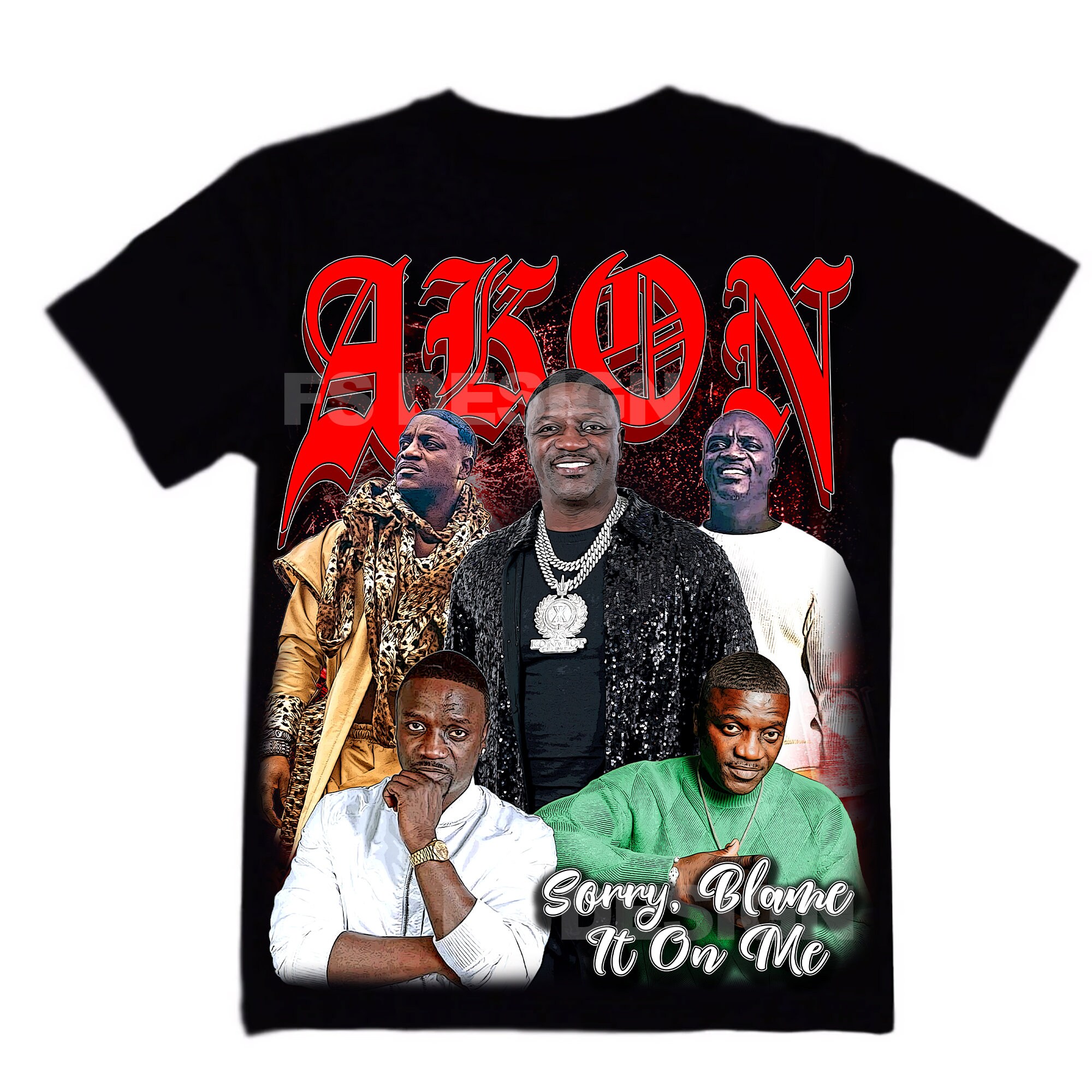 Akon Png / Shirt Design, Ready to Print, Bootleg T Shirt Design ...