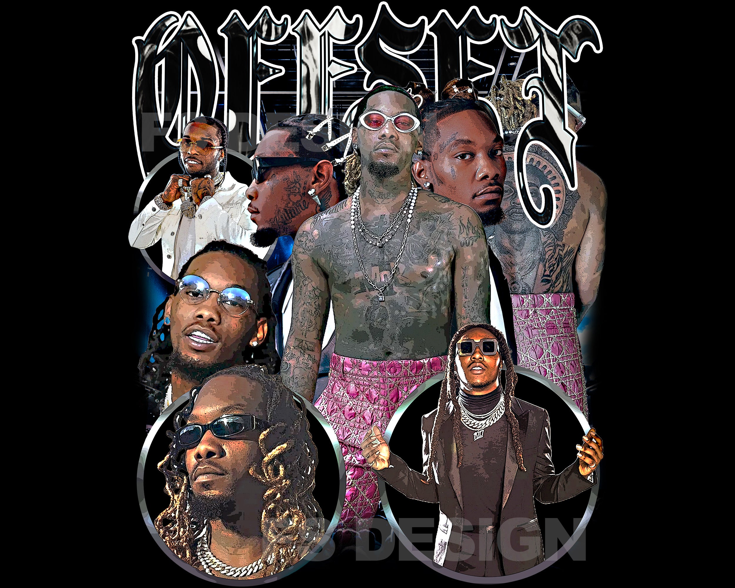 Offset PNG , Ready to Print, Printable Design, Hiphop Artist, 90s ...