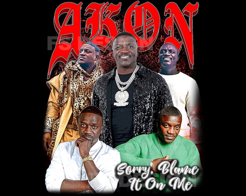 Akon Png / Shirt Design, Ready to Print, Bootleg T Shirt Design ...