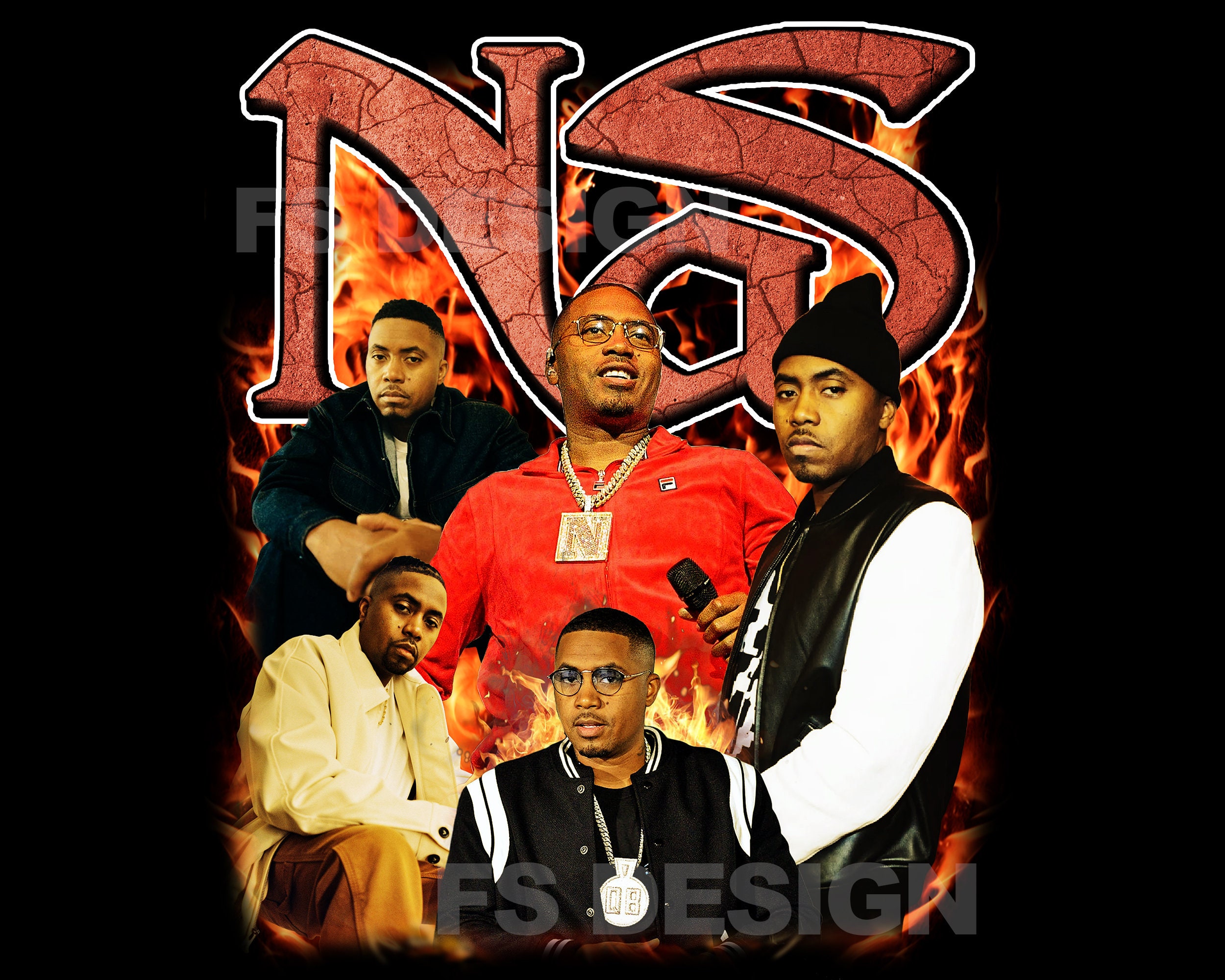 Nas Png, Ready to Print, Printable Design, Hiphop Artist, 90s, Rapper ...