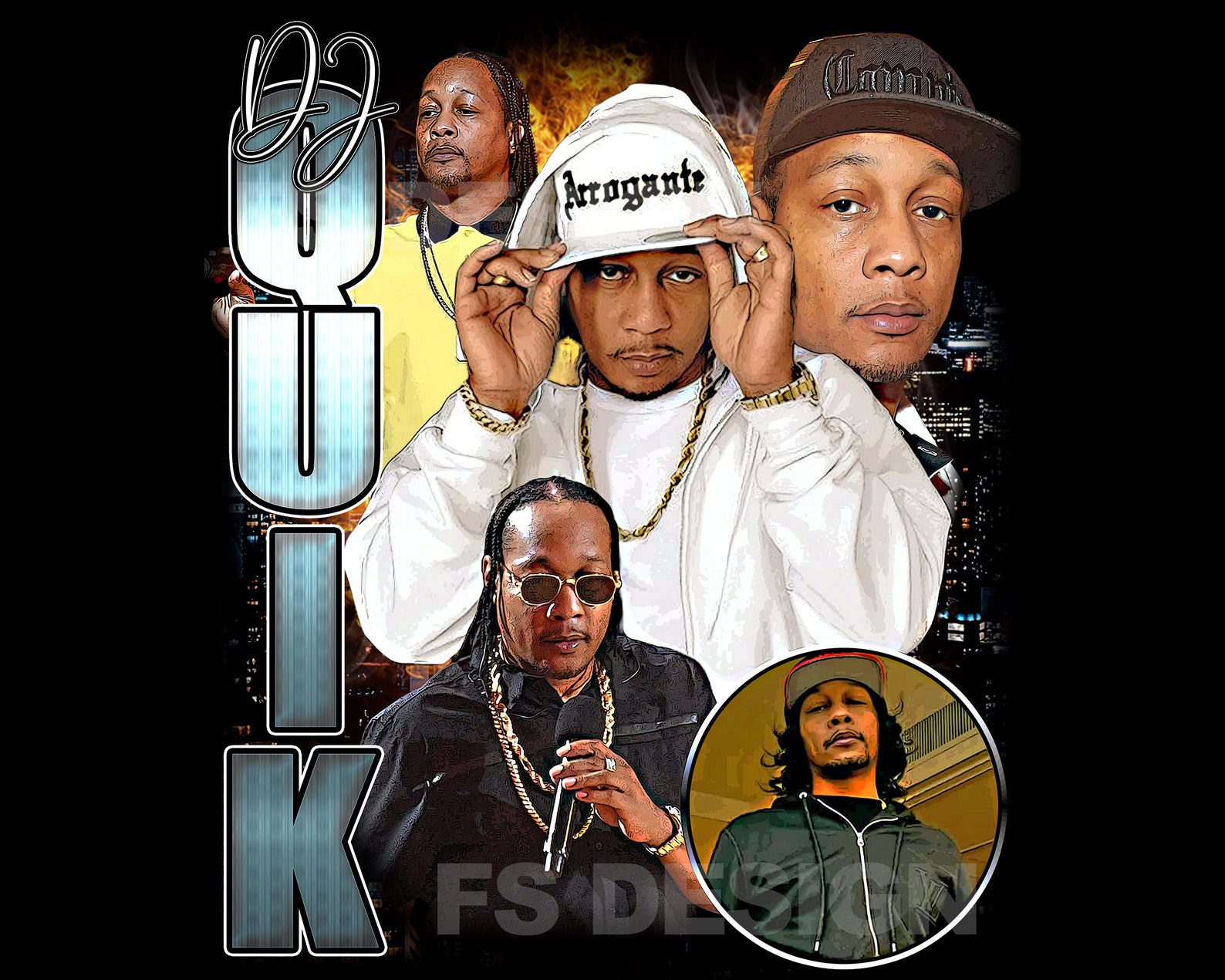DJ QUIK Hiphop Png , DJ Quik Hiphop Tshirt Design, Ready to Print ...