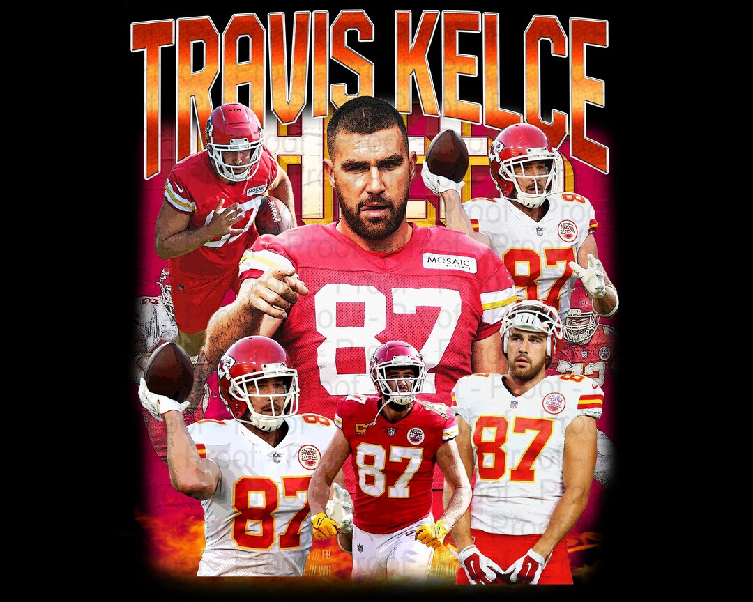 Travis Kelce PNG , Ready to Print, Printable Design, Hiphop Artist, 90s ...
