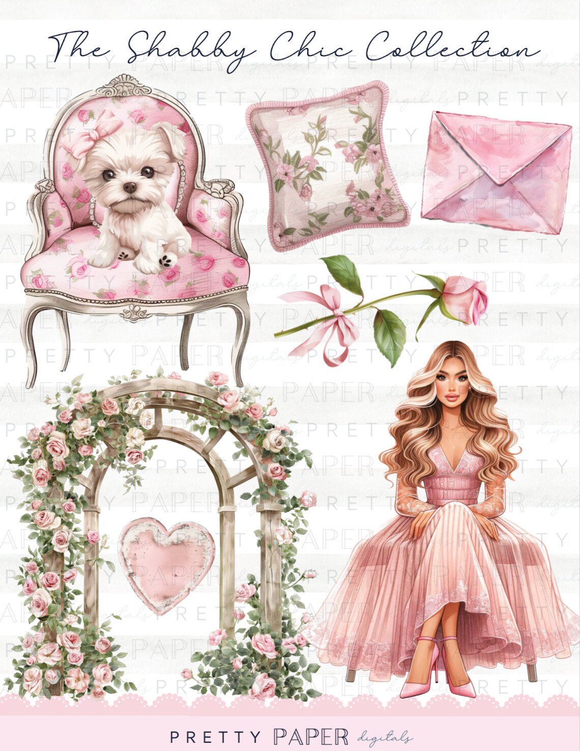 The Shabby Chic Collection Digital Stickers Planner Stickers Digital ...